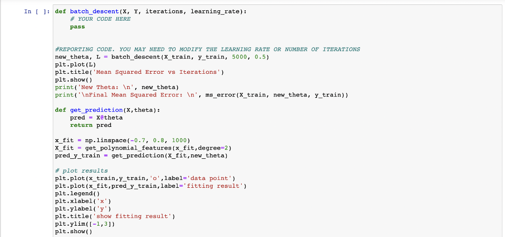 Solved Task 2.1: Complete the get_polynomial_features | Chegg.com