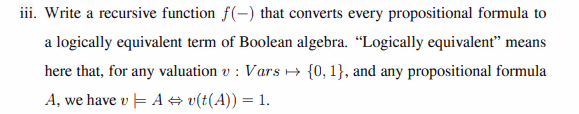 Solved ii. Write a recursive function f(−) that converts | Chegg.com