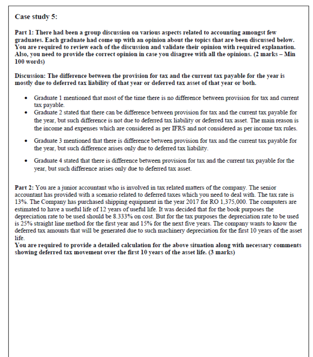 Solved Case study 5: Part 1: There had been a group | Chegg.com