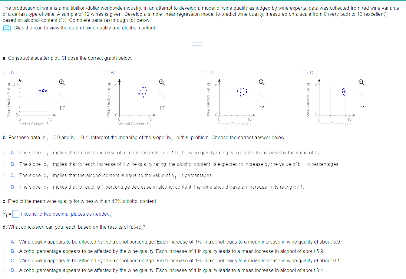 Solved The production of wine is a multibillion-dollar | Chegg.com