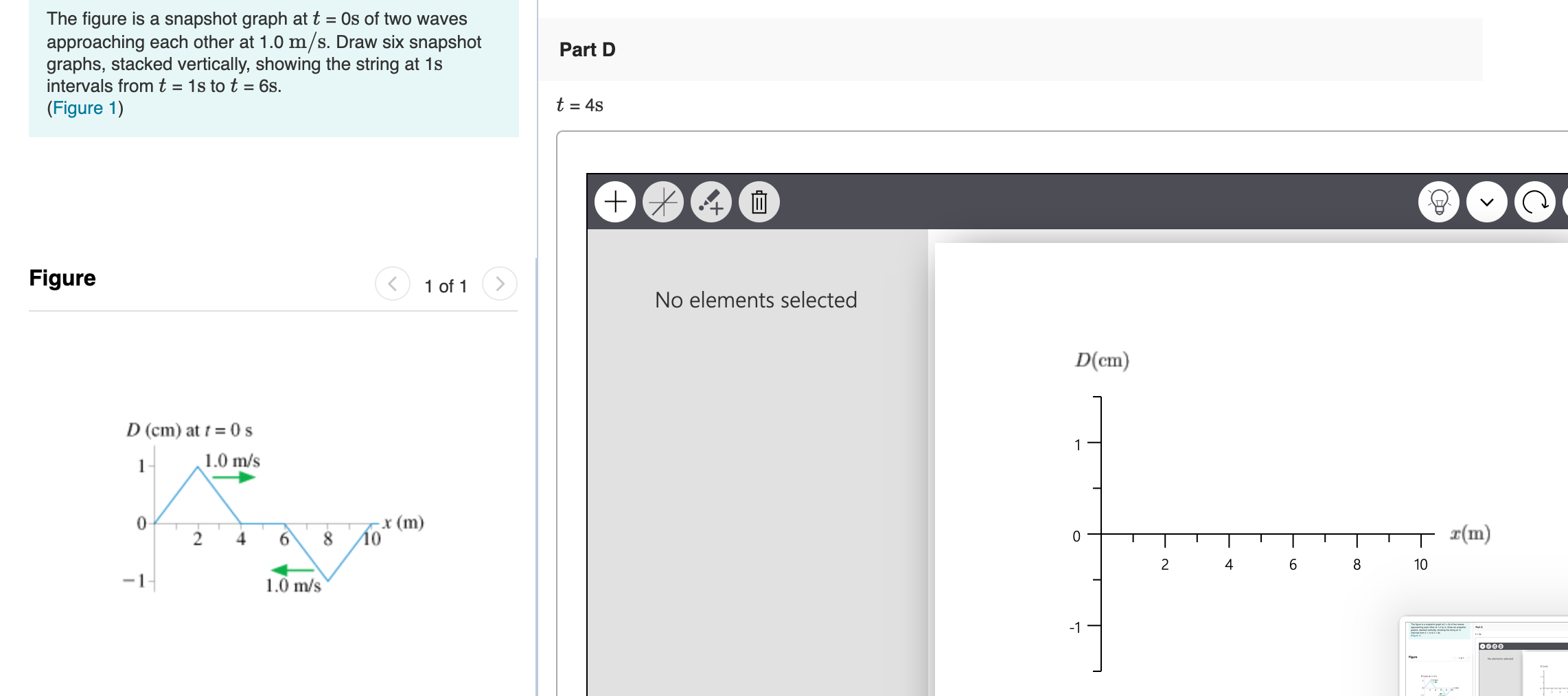 Solved Part C The figure is a snapshot graph at t = Os of | Chegg.com