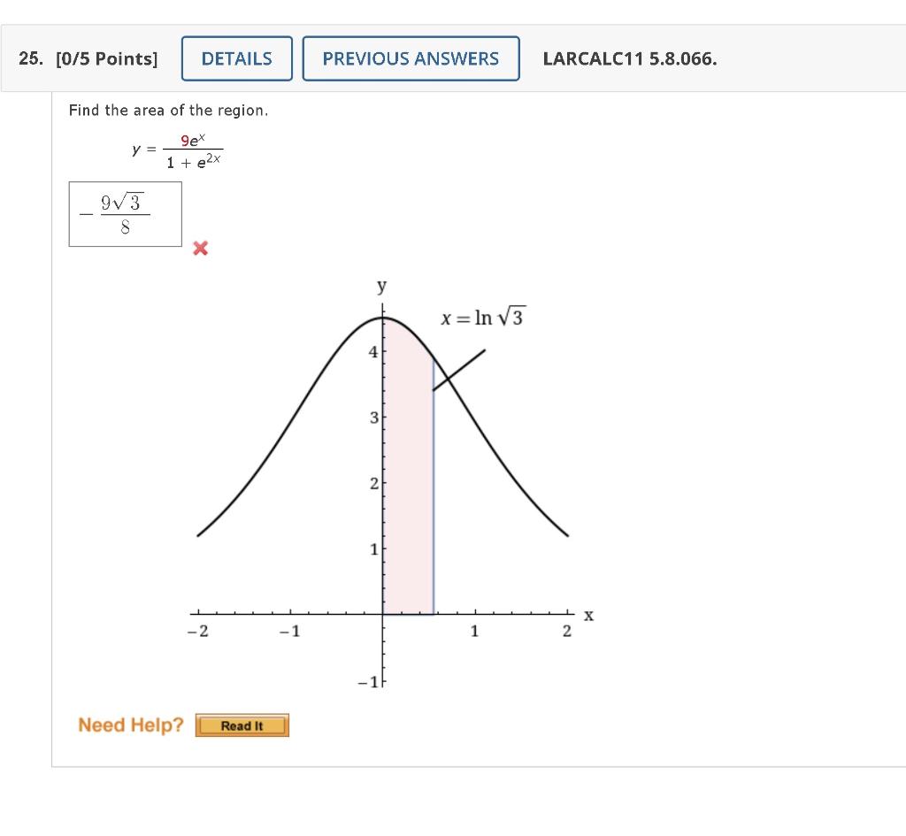Solved 25. [0/5 Points] DETAILS PREVIOUS ANSWERS LARCALC11 | Chegg.com