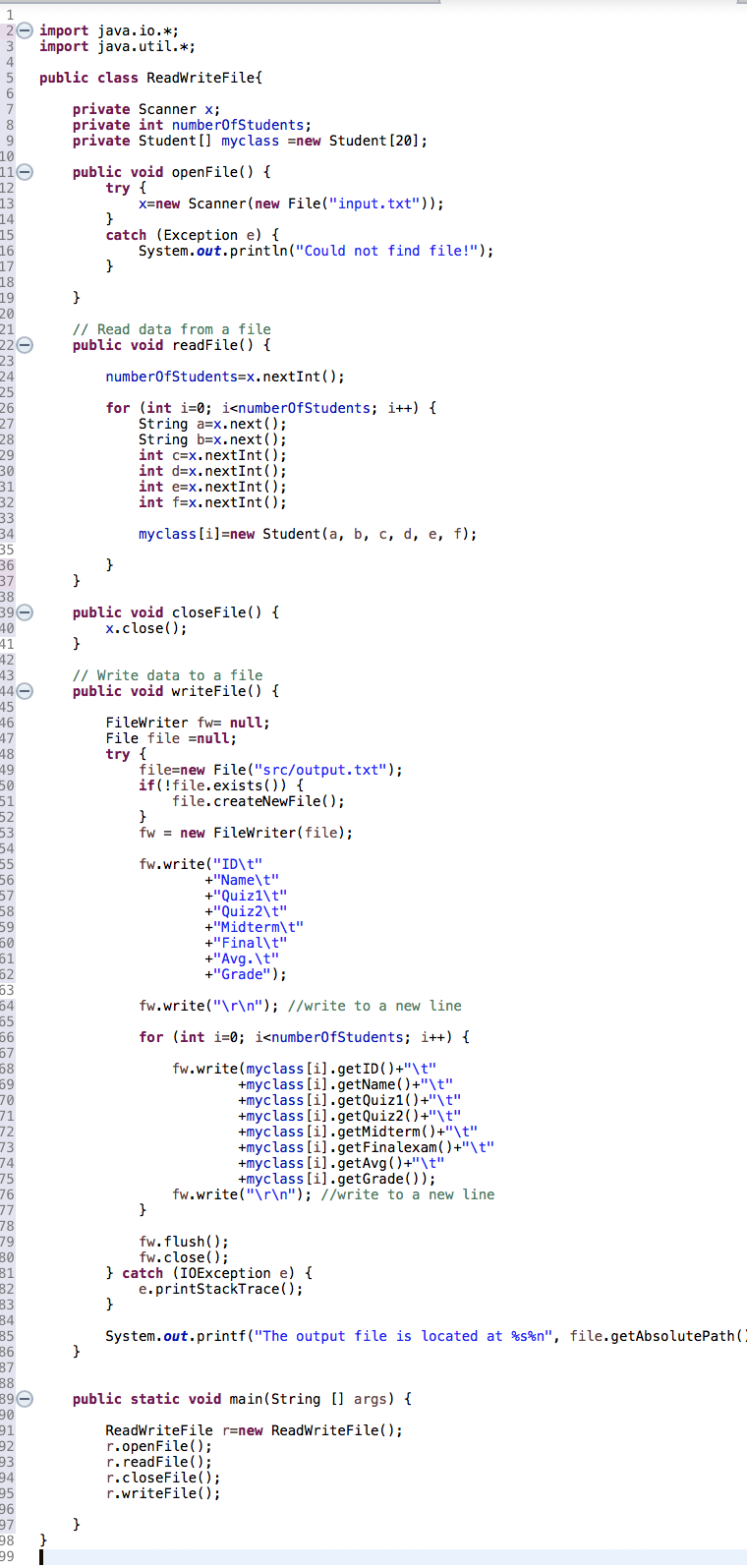 Solved Write a grading program for a class with the | Chegg.com