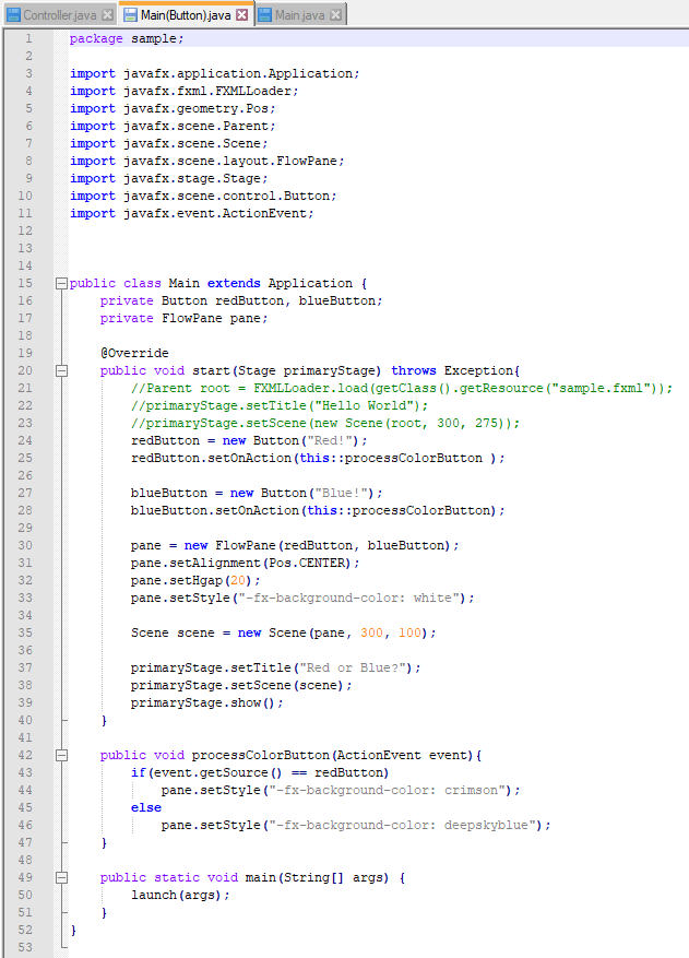 Main.java and Controller.java go together. They are | Chegg.com