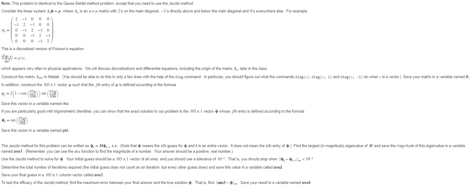 How do you construct this matrix To clarify: unsure | Chegg.com