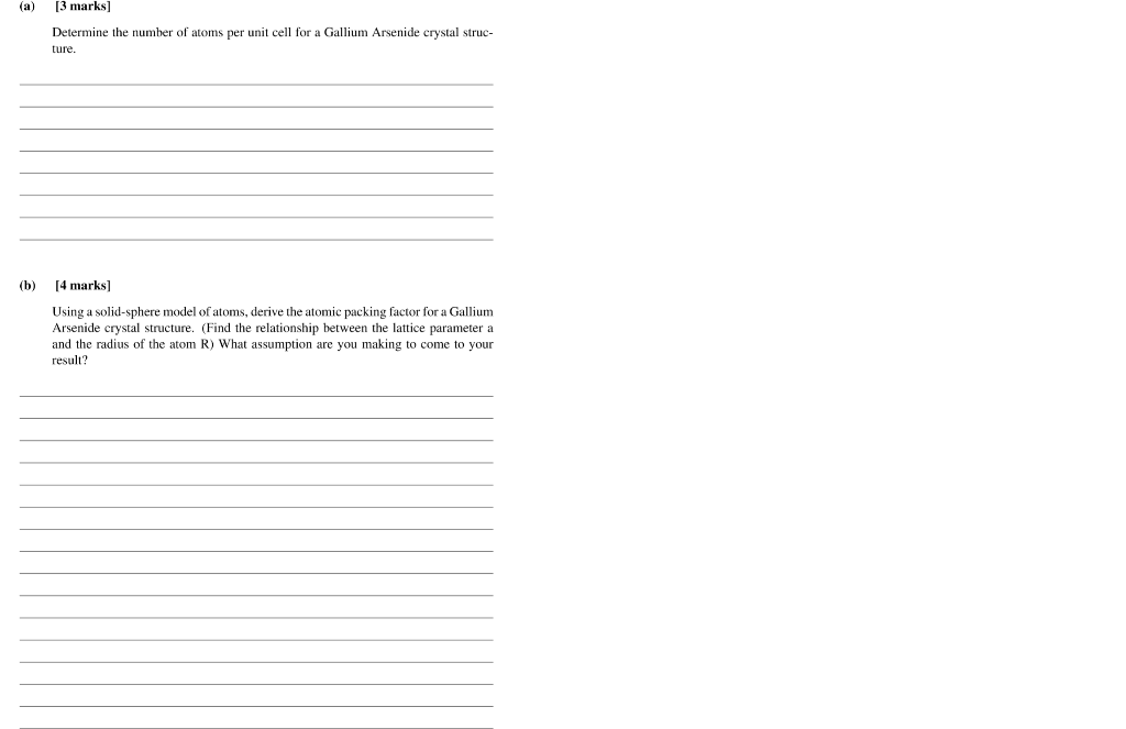 Solved 1 Determine The Number Of Atoms Per Unit Cell For