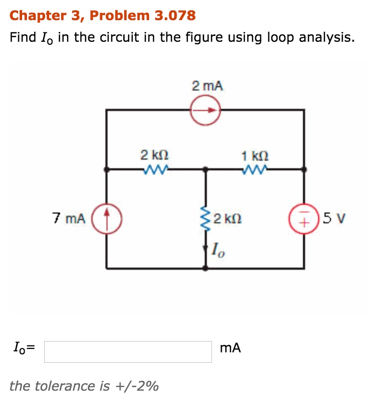 Solved Chapter 3, Problem 3.078 Find Io in the circuit in | Chegg.com