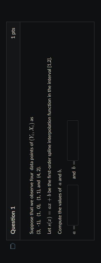 Solved Suppose that we observe four data points of (Yi,Xi) | Chegg.com