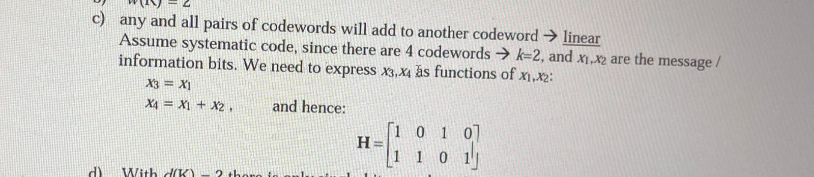 Solved Q1. Code B 0000 0101 1011 1110 a) derive the | Chegg.com