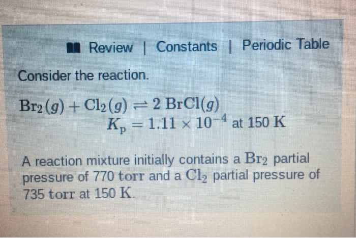 Solved Review | Constants | Periodic Table Consider the | Chegg.com