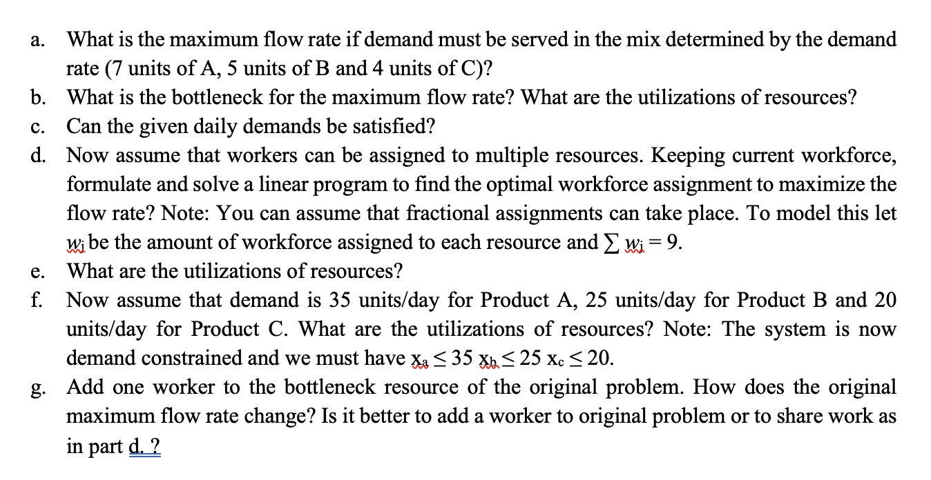 Solved 3. Consider the product mix problem summarized in the | Chegg.com