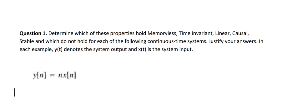 Solved Question 1. Determine which of these properties hold | Chegg.com