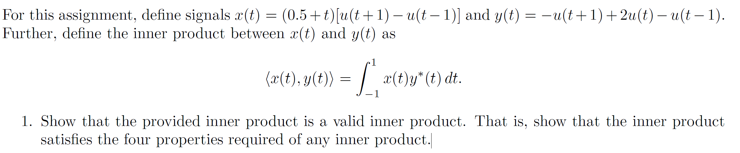 Solved For this assignment, define signals | Chegg.com