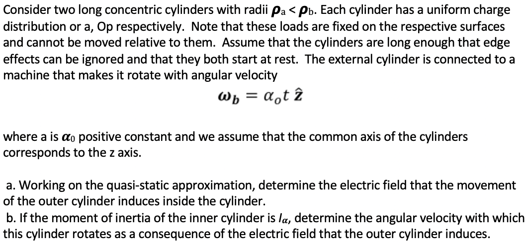 Solved Consider two long concentric cylinders with radii pa | Chegg.com