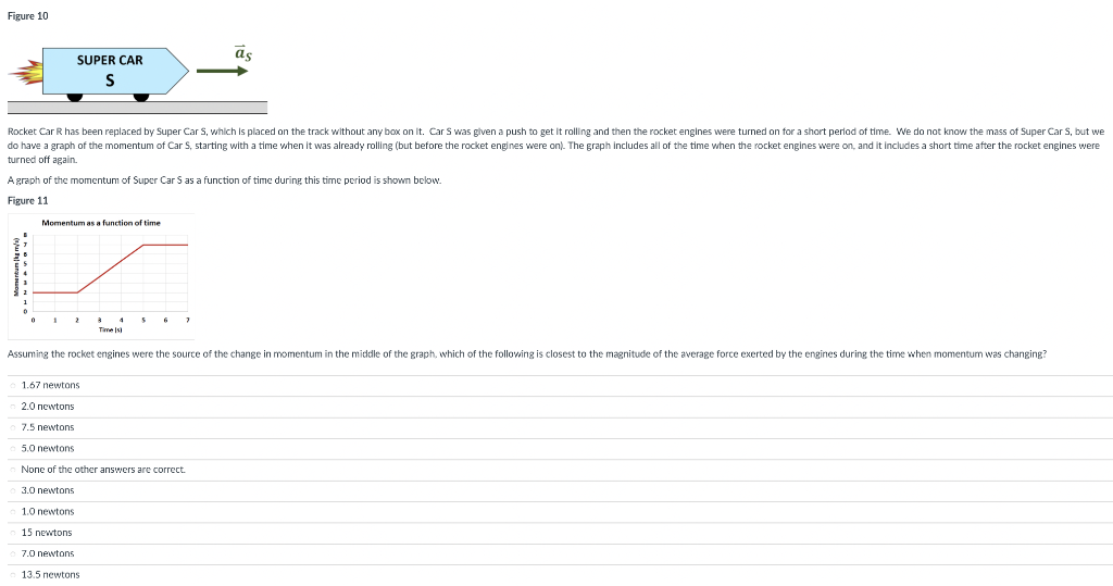 Solved Figure 10 as SUPER CAR S Rocket Car R has been | Chegg.com