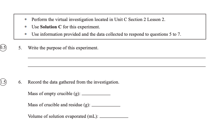 - Perform the virtual investigation located in Unit C | Chegg.com