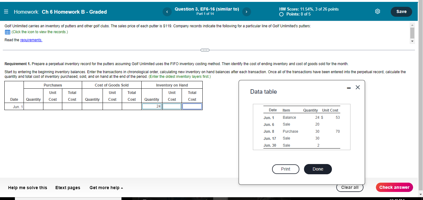 Solved = Homework: Ch 6 Homework B - Graded Question 3, | Chegg.com