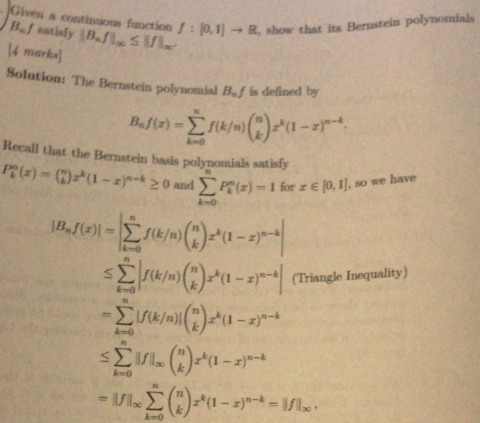 Solved Given a continuous function f : [0, 1] → R, show that | Chegg.com