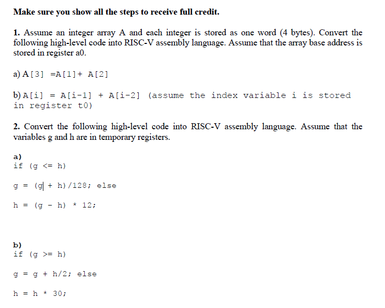 Solved Make sure you show all the steps to receive full | Chegg.com
