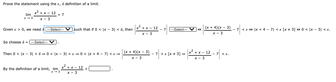 Solved Prove the statement using the e, & definition of a | Chegg.com