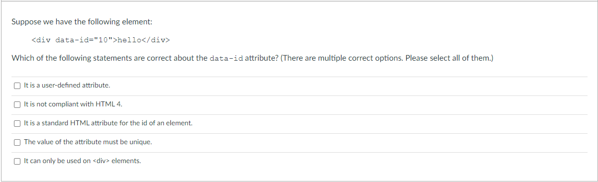 Solved Suppose we have the following element: