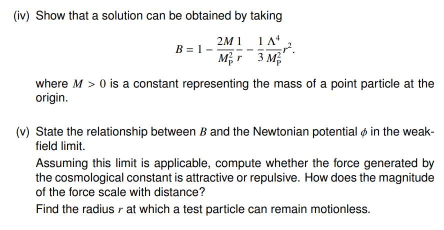 1. Einstein's equations including a cosmological | Chegg.com