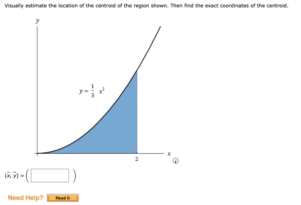 Solved Visually estimate the location of the centroid of the | Chegg.com