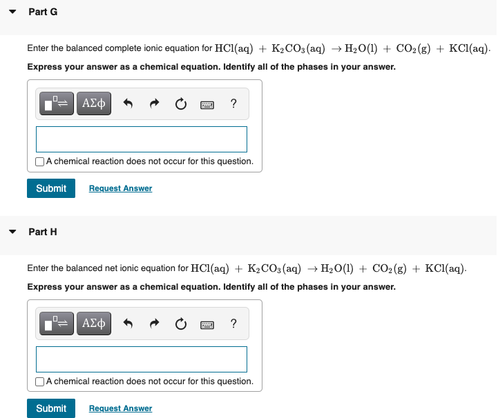 Solved Part A Enter the balanced complete ionic equation for | Chegg.com