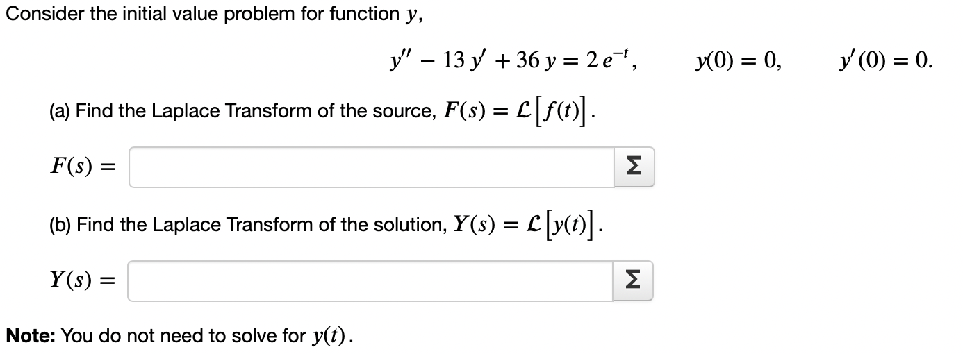 Solved Consider the initial value problem for function y, y" | Chegg.com