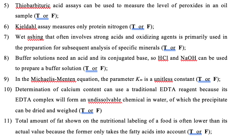 Solved 5) Thiobarbituric acid assays can be used to measure | Chegg.com