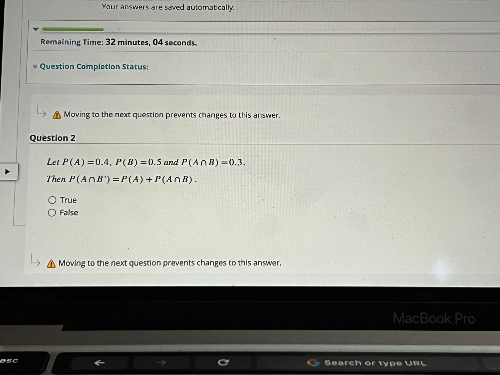 Solved Your answers are saved automatically.Remaining Time: | Chegg.com