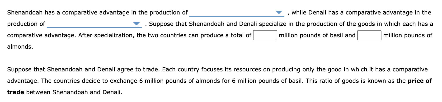 4. Specialization and trade When a country has a | Chegg.com
