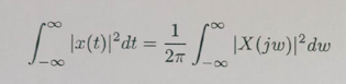 Solved The Parseval Theorem for continuous time signals is | Chegg.com