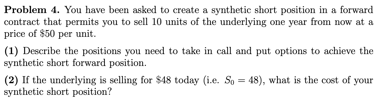 Solved Problem 4. You have been asked to create a synthetic | Chegg.com