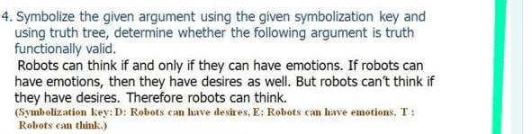 Solved 4. Symbolize the given argument using the given | Chegg.com