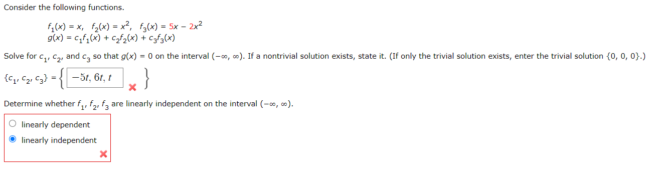 Solved Consider the following functions. f1(x) = x, fz(x) = | Chegg.com