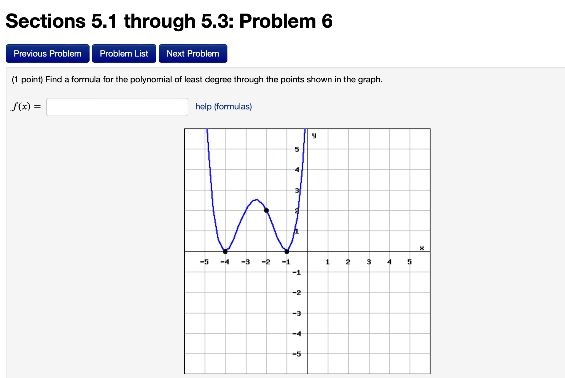 Solved Sections 5.1 ﻿through 5.3: Problem 6(1 ﻿point) ﻿Find | Chegg.com