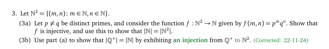 Solved Let N2={(m,n):minN,ninN}.(3a) ﻿Let p≠q be ﻿distinct | Chegg.com