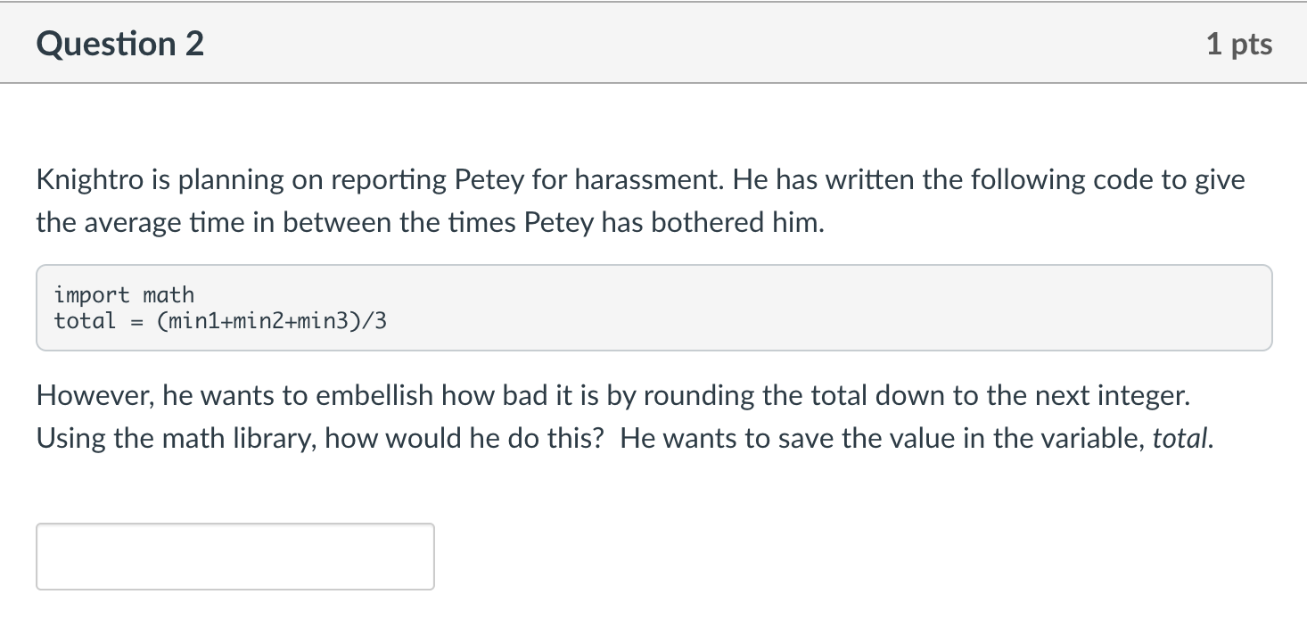 Solved One thing Knightro has found that keeps Petey out of | Chegg.com