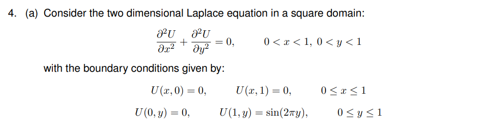(a) Consider the two dimensional Laplace equation in | Chegg.com