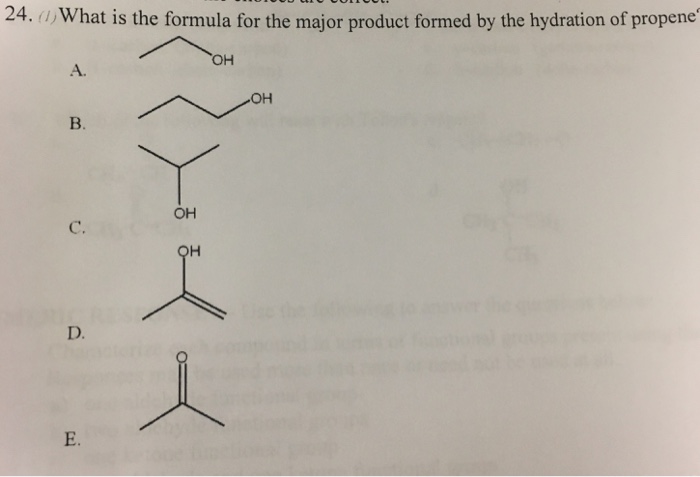 Solved What is the formula for the major product formed by | Chegg.com
