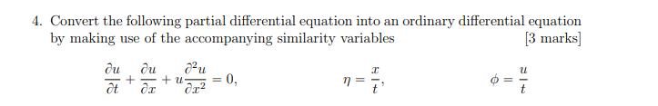 Solved 4. Convert the following partial differential | Chegg.com