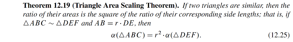 Solved Theorem 12.19 (Triangle Area Scaling Theorem). Г two | Chegg.com