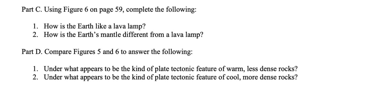 Solved Part C. Using Figure 6 on page 59, complete the | Chegg.com