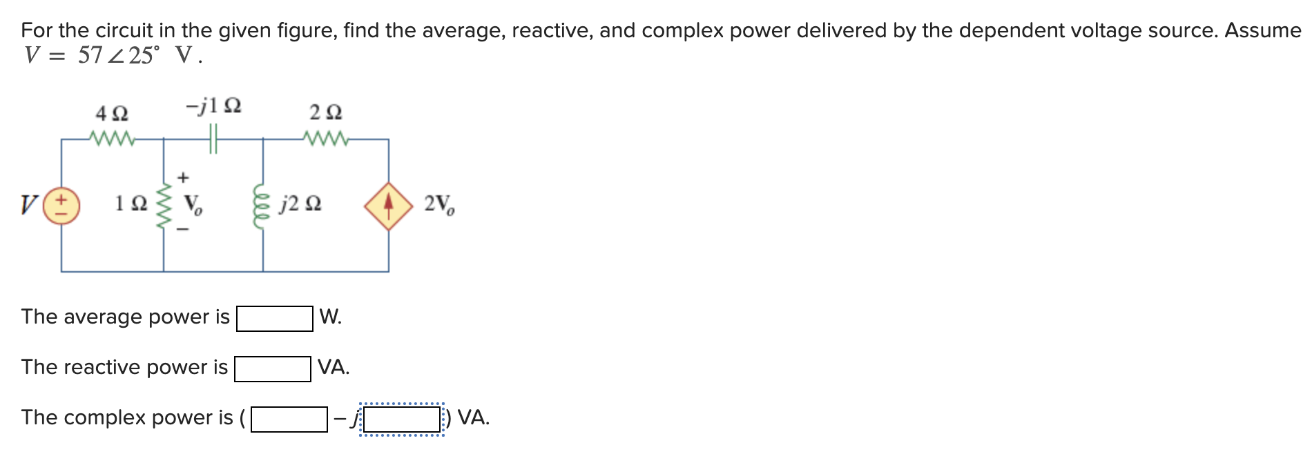 Solved For the circuit in the given figure, find the | Chegg.com