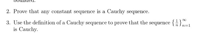 Solved 2. Prove that any constant sequence is a Cauchy | Chegg.com