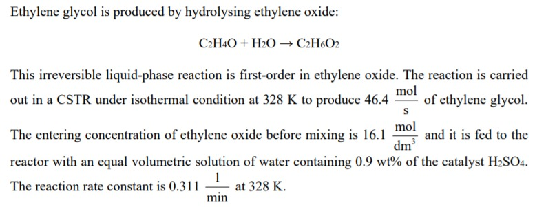 Solved Ethylene glycol is produced by hydrolysing ethylene | Chegg.com