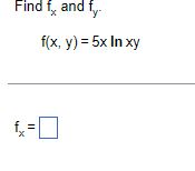 Solved Find \\( \\mathrm{f}_{\\mathrm{x}} \\) and \\( | Chegg.com