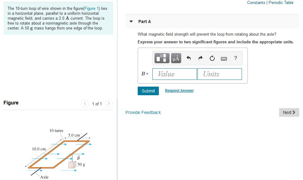 Solved Constants Periodic Table The 10-turn loop of wire | Chegg.com