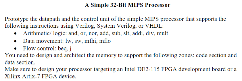 A Simple 32-Bit MIPS Processor Prototype the datapath | Chegg.com